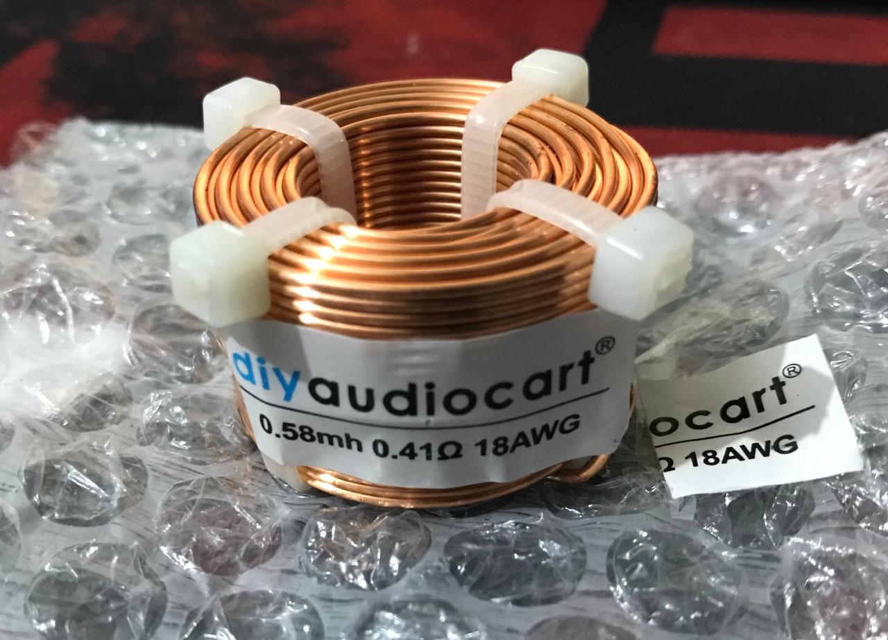 DAC-0.58mh Air Core Inductor Crossover Coil - 18AWG - diyaudiocart