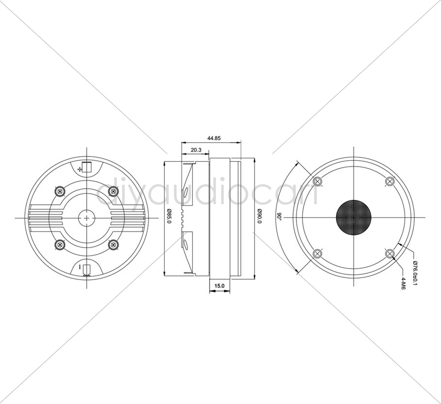 SB Audience Bianco-34CD-PK Compression Driver- 1" - diyaudiocart