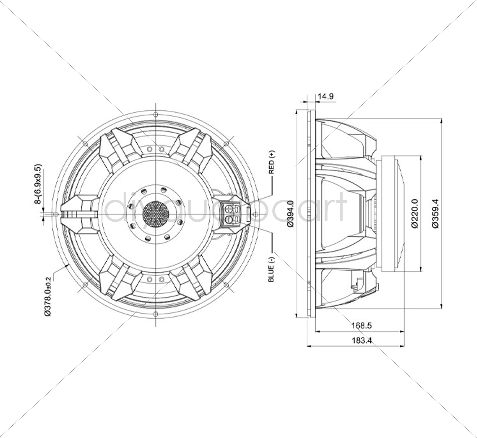 SB Audience Rosso-15SW800 15" Subwoofer - diyaudiocart