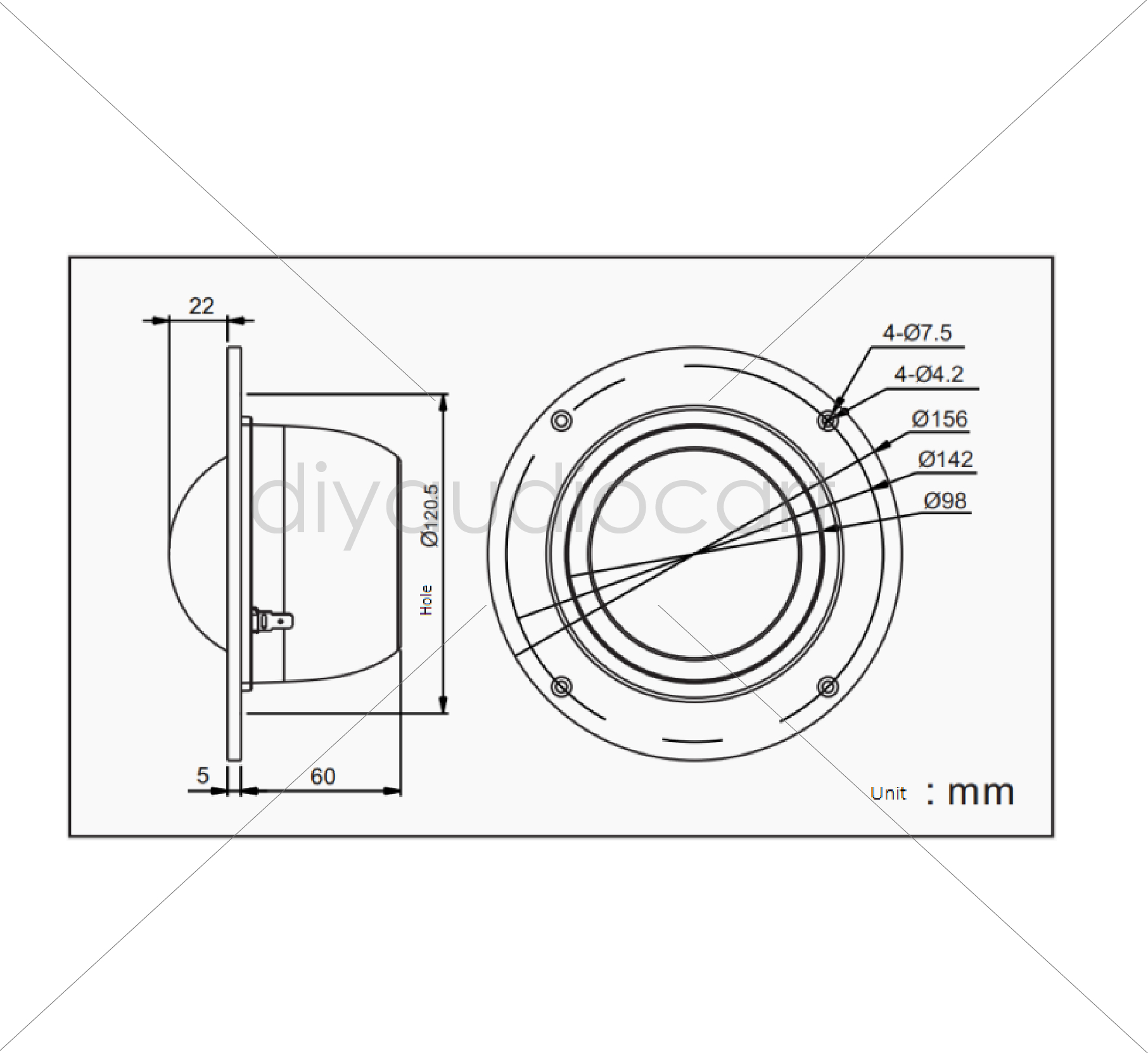 HIVI DM-7500 Mid-range Driver 6.5" (5 ohm) - diyaudiocart